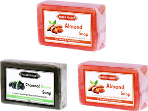 Sheer Secret Charcoal Soap 100g and Almond Soap 200g - Price in India ...