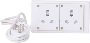 Hiken Heavy Duty PVC Extension Board With 2 Sockets OF 15A+6A 6 Metre ...