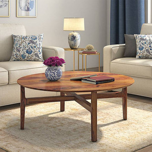 Urban Ladder Cayman Wooden Top Coffee Table Solid Wood Coffee Table ...