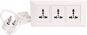 Engarc Heavy Duty Wooden Extension Board With 3 International Sockets ...
