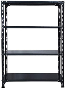 Spacious Slotted Angle CRC Sheet 4 Shelves Multipurpose Storage Rack ...