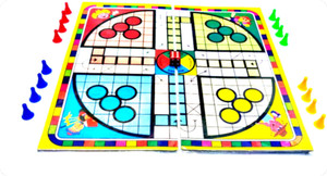 Prezzie Villa PVC Green Ludo and Snakes & Ladder Board Game Accessories ...