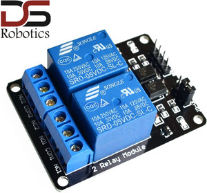 DS Robotics 2 Channel DC 5V Relay Module for Arduino UNO R3 DSP ARM PIC ...