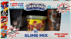 Slime Batman & Cyborg With Light Blue & Orange Liquid with Yellow Jelly ...