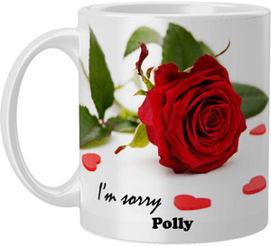 Beautum Polly I AM SORRY Printed White Model No:BYSIMG015760 Ceramic ...