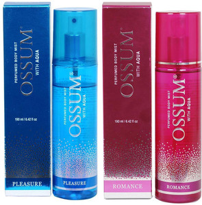OSSUM Perfume PLEASURE & ROMANCE 115ml x 2 Body Mist - For Women ...