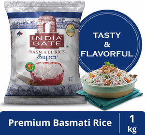 INDIA GATE SUPER BASMATI RICE 1 KG Basmati Rice (Long Grain) Price in ...