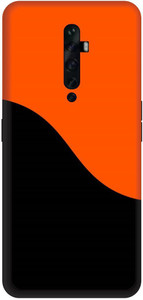 SAVETREE Back Cover for Oppo Reno 2z Printed Black And Oreng Theam Back ...