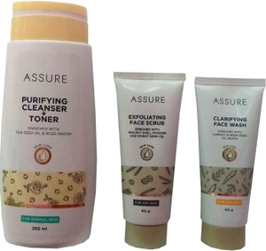 ASSURE PURIFYING CLEANSER + TONER , EXFOLIATING FACE SCRUB , CLARIFYING ...