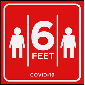 999Store 6 feet distance sign board Emergency Sign Price in India - Buy ...