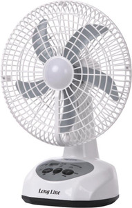 Long Line 10 "Inch AC/DC Rechargeable Fan with Light & Mobile USB Port ...
