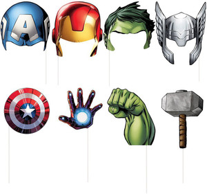 decor my day Marvel Avengers Photo Booth Props, 8 ct Photo Booth Board ...