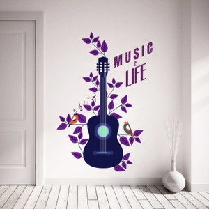 DivineDesigns 56 cm Music is Life Wall Sticker ( Size :- 56 X 81 cm ...