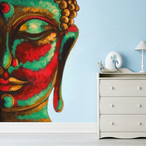 DivineDesigns 56 cm Gautam Buddha Wall Sticker ( Size :- 56 X 76 cm ...