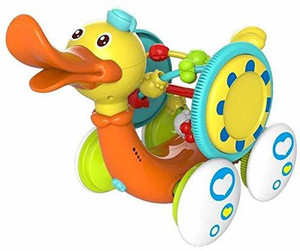 GIANT IMPEX Musical Moving Duck Toy with Moving Rattle Interactive ...