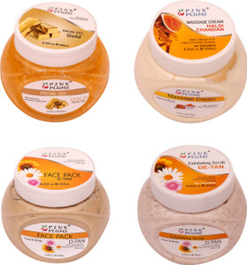 PINK PLUMS Gold Facial Gel | Haldi Chandan Massage Cream | Dtan Face ...