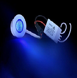A-Mart™ 1 Watt Round LED Button/COB Blue Focus Light for POP/ Recessed ...