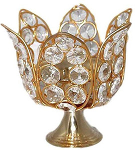 Shriram Traders Shriram Traders Brass Small Bowl Crystal Diya Round ...