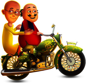 DivineDesigns 61 cm Motu Patlu Bullet Wall Sticker ( Size :- 61 X 61 cm ...