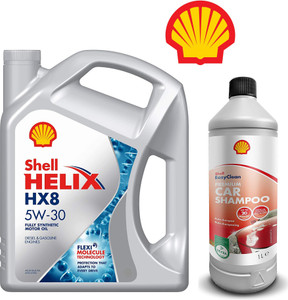 Shell Helix HX8 5W30 with Easyclean premium car shampoo Helix HX8 5W30 ...