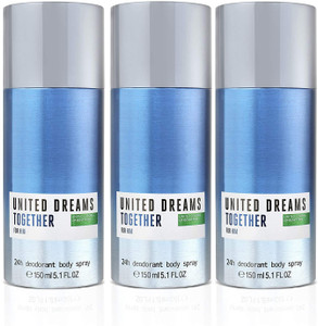 United Dreams TOGETHER FOR HIM deo 150ml*3Pc TH-3 Deodorant Spray - For ...