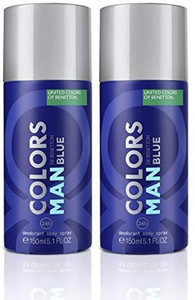 United Dreams Color Blue for man deo 150ml*2pc bl-02 Deodorant Spray ...