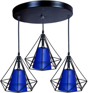 CARSTEN CARS-CLUSTER HANGING DIAMOND BLUE GLASS THALI Cluster Pendant ...