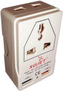 SGJET Dual USB 2.4 A Socket Multi Plug 6 A Three Pin Socket Price in ...