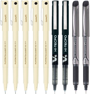 PILOT 05/V5/V5 Grip (Black - Set of 9) Roller Ball Pen - Buy PILOT 05 ...