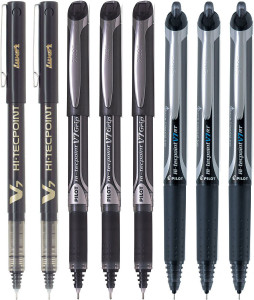 PILOT V7/V7 Grip/V7 RT (Black - Set of 8) Roller Ball Pen - Buy PILOT ...