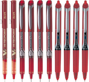 PILOT V7/V7 Grip/V7 RT (Red - Set of 10) Roller Ball Pen - Buy PILOT V7 ...