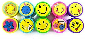 Definite Smiley Cartoon Stamps for Kids (Pack of 10) - Smiley Cartoon ...