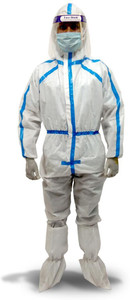 Red Indian PPE Safety kit for men and women including hood foot covers ...