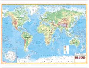 WORLD MAP / LATEST POLITICAL MAP OF WORLD ( SIZE 28 x 40 INCH ) Paper ...