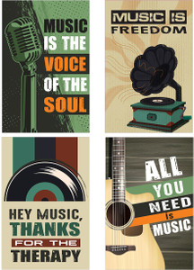 Music Posters for Room - Music Posters for Wall - Set of 4 – Best music ...