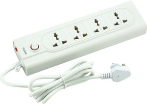 HPL 4 Socket Surge protection -10 Amp 2500 Watt 4 Socket Extension ...