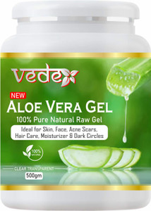 VEDEX 100% Pure Natural Aloe Vera Gel (500 gm) Moisturize Skin ...