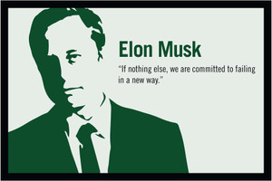 Elon Musk Poster with Frame F-30 Paper Print - Quotes & Motivation ...