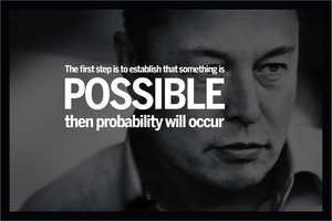 Elon Musk Poster with Frame F-32 Paper Print - Quotes & Motivation ...