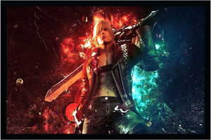 Devil May Cry DMC Game Poster with Frame F-14 Paper Print - Gaming ...