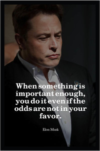 Elon Musk Poster with Frame F-16 Paper Print - Quotes & Motivation ...