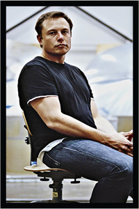 Elon Musk Poster with Frame F-4 Paper Print - Quotes & Motivation ...