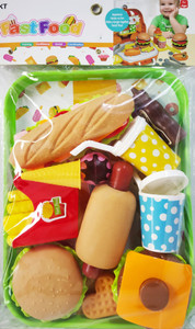 Richuzers Realistic Fast Food Play Set Burger, Fries, Sandwich, Hotdog ...