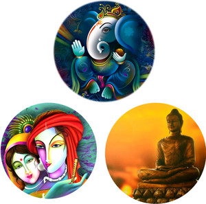 Craft Junction MDF Set of 3 Decorative Art Print Self Adhesive Digital ...