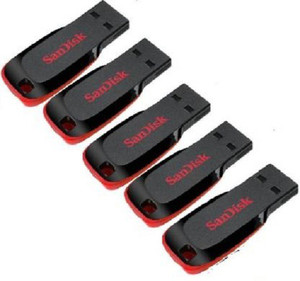 SanDisk 16gb Cruzer Blade Pen Drive Combo Pack Of 5 16 GB Pen Drive ...