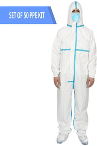 PrettyKrafts Laminated PPE KIT with Full Body Coverall, Latex Gloves ...