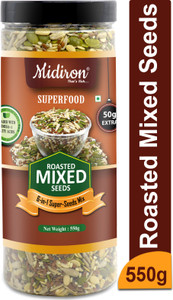 Midiron Super food Roasted Mix Seed Healthy Pack (550 Gm) Mixed Seeds ...