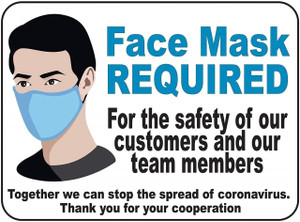 inshopfitting Wear Face Mask Warning Sign Public Place Notice Prevent ...