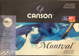 Flipkart.com | Canson MONTVAL UNRULED A3 300 gsm Watercolor Paper ...