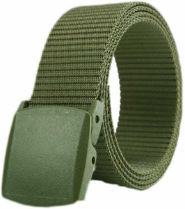USL Men & Women Casual, Formal, Party, Evening Green Nylon Belt Green ...